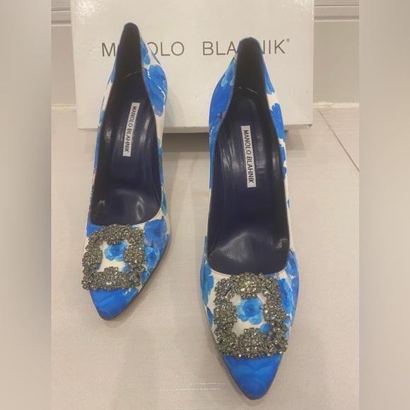 Manolo Blahnik | Shoes | Manolo Blahniks Brand New Never Worn Blue ...